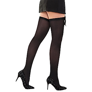 Benefeet Sox Sexy Women Stockings Opaque Thigh High Stockings with Hotpink Bow Ladies Girls Silky Nylon Stockings for Women Lingerie Sheer Stockings Solid Tights Stay Up Thin Over the Knee High Socks