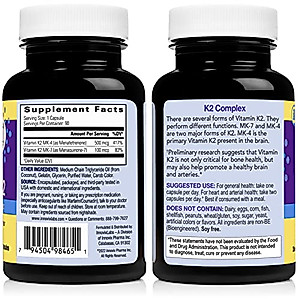 InnovixLabs Full Spectrum Vitamin K2 with MK-7 and MK-4, All-Trans Bioactive K2, 600 mcg K2 per Pill, Soy & Gluten Free, Non-GMO, 90 Capsules, Supports Healthy Bones & Arteries Vitamin K2 MK7 + MK4