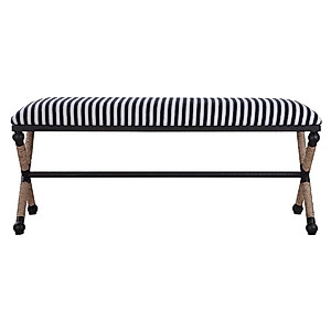 Uttermost Braddock - 47.5 inch Striped Bench