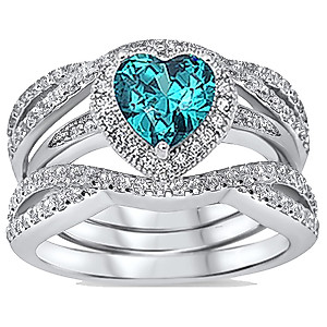 LaRaso & Co His and Hers 3 Piece Trio Sterling Silver Black Titanium Wedding Band Engagement Ring Set 13/7