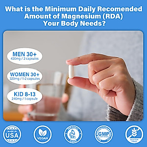 Magnesium Complex Supplement 8 Forms, 500mg Magnesium Glycinate, Malate, Citrate, High Absorption Mg for Calm, Sleep, Mood & Healthy Muscle, Pack of 2, Total 120 Vegan Capsules