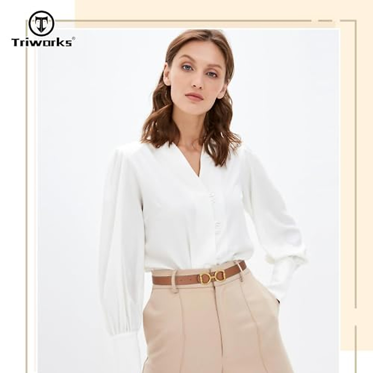 TRIWORKS Reversible Leather Belt for Women, Fashion Ladies Belt for Jeans Pants Dress Width:0.9", A-Black/Brown