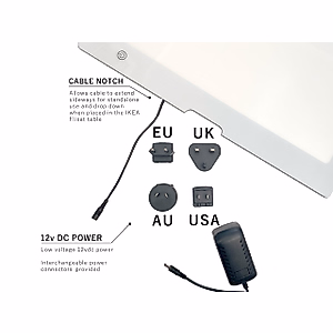 Toddle Way LED Light Pad Compatible with IKEA Flisat Table. Use standalone or as a Flisat Table Insert. 3 Light Levels for tracing, Arts Crafts, Montessori Waldorf Reggio Light Sensory Play for Kids