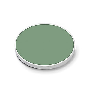 Solid Cool Sage Green 2.75 x 2.75 Absorbent Ceramic Car Coasters Pack of 2