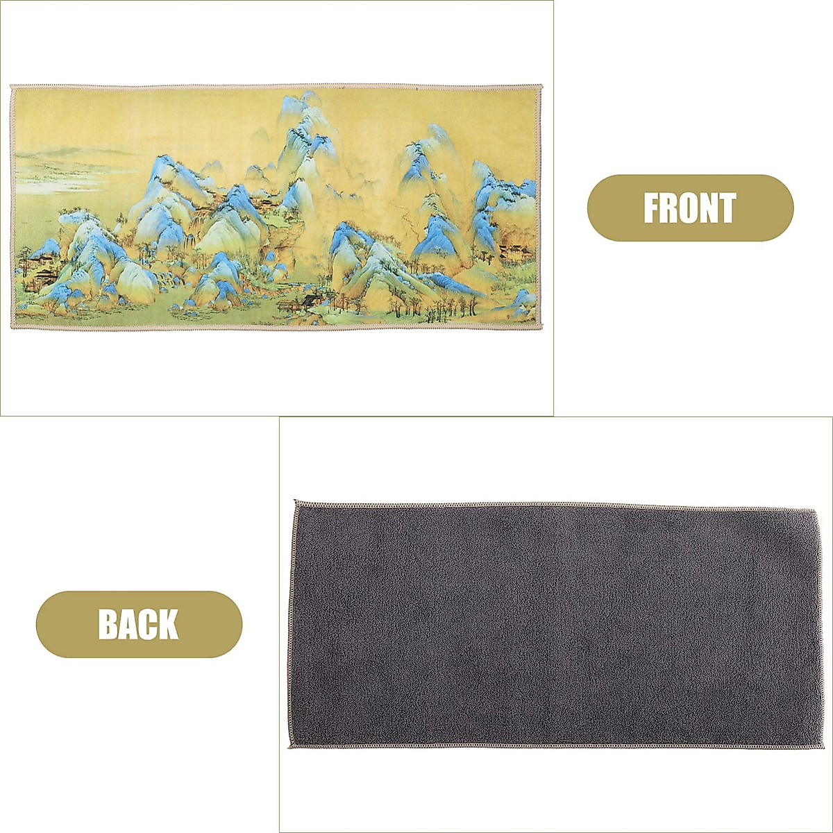 Hemoton 2pcs Tea Mat Tea Cloth Tea Ceremony Mat Coffee Bar Mat Tea Towels Kitchen Teaware Towel Suede Towel Absorbent Cleaning Towels Teacup Towel Household Coral Fleece Quick Dry Cloth