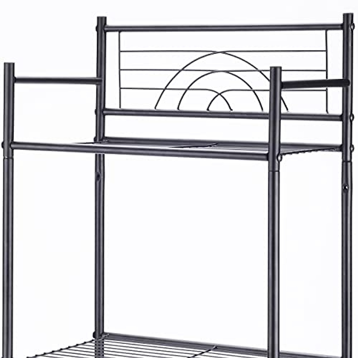 L&H UNICO 3-Tier Free Standing Wire Rack Durable Metal Shelving Storage Unit for Bathroom Laundry Kitchen Office, Black