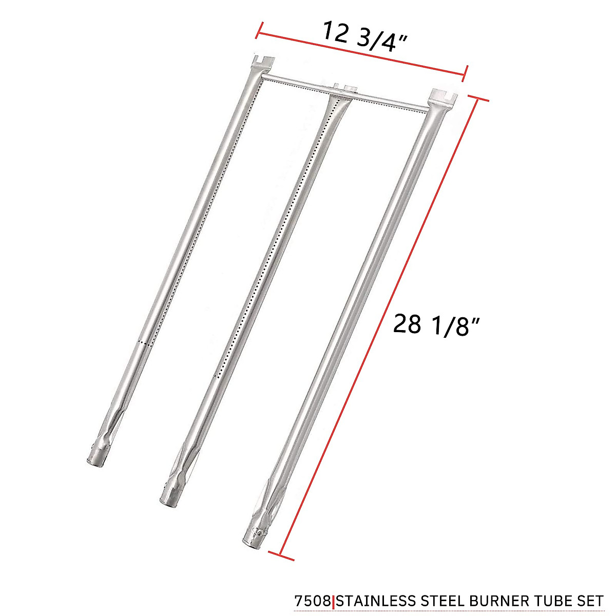 SHINESTAR 7508 Grill Burner Replacement for Weber Genesis Silver B & C, Gold B & C, Spirit 700，Spirit E/S-310(Side Control), Stainless Steel, 28 1/8-Inch # 10409