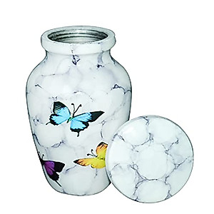 Small Designer Butterfly Urns with a Keepsake Velvet Box for Human Ashes | Handcrafted Cremation Urns for Human Remains