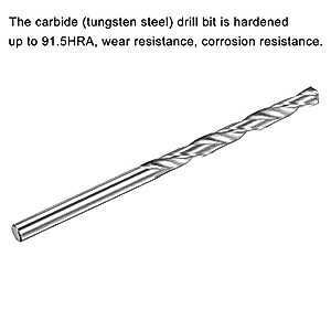 uxcell Carbide Twist Drill Bits 3.3mm, Metric Spiral Flutes Straight Shank Tungsten Steel Drilling Tool for Stainless Steel Alloy Metal