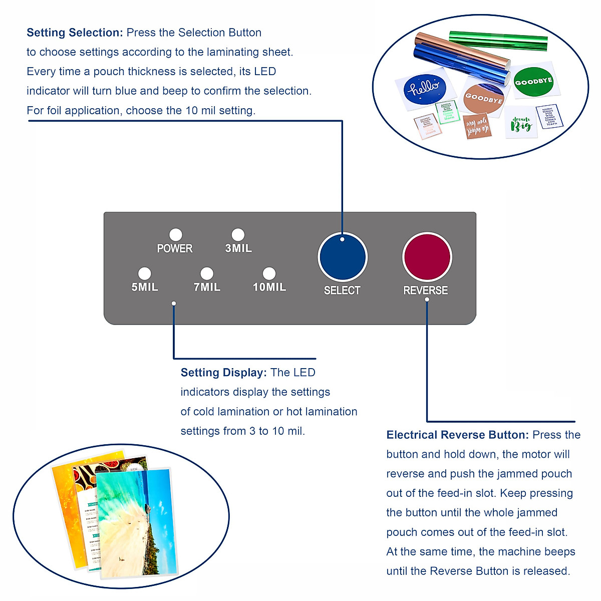SINCHI 55-Second Warm-up, 13-inch Business Laminating Machine for 3-10 mil Laminating Sheets, 40 inches/Minute high Speed Thermal laminator Machine for Home/Office/School, Hot & Cold Lamination