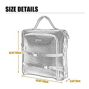 Hutexico Maverick X3 Storage Bag, 1680D UTV X3 Under Seat Bag Accessories, Underseat Gear Bag for Can-Am Maverick X3 2017-2023 Easy to Carry Waterproof Tool Bag with Mounting Strap (Black)