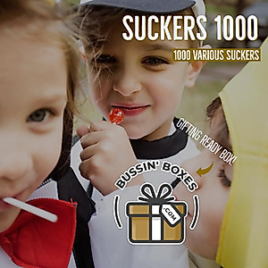 Bulk Suckers Individually Wrapped Bulk Lollipops - Dum Dums and Charms Mini Assorted Pops (1000 Count) by Bussin Boxes