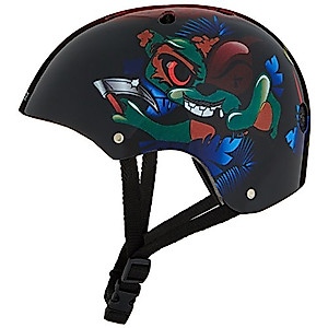 Punisher Skateboards Ranger 11 Vent Multi Sport Skateboard and BMX Helmet Youth Size Medium Includes Extra Helmet Pads, black (9213)