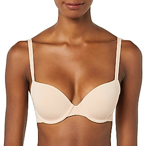 Amazon Essentials Women's Demi Cup Microfiber Bra with Adjustable Straps - Discontinued Colors, Pack of 2, Blush, 38C