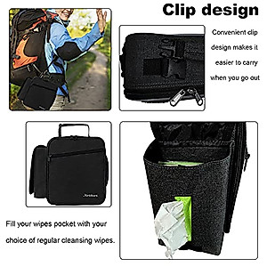 Jereture Lunch Box for Men, Women, Compact Adult Insulated Lunch bag with paper towel bag - Lunch Pail Work Office Cooler, Soft, Leakproof, Fashion. Suit to men, women,work,office,beach (Black)