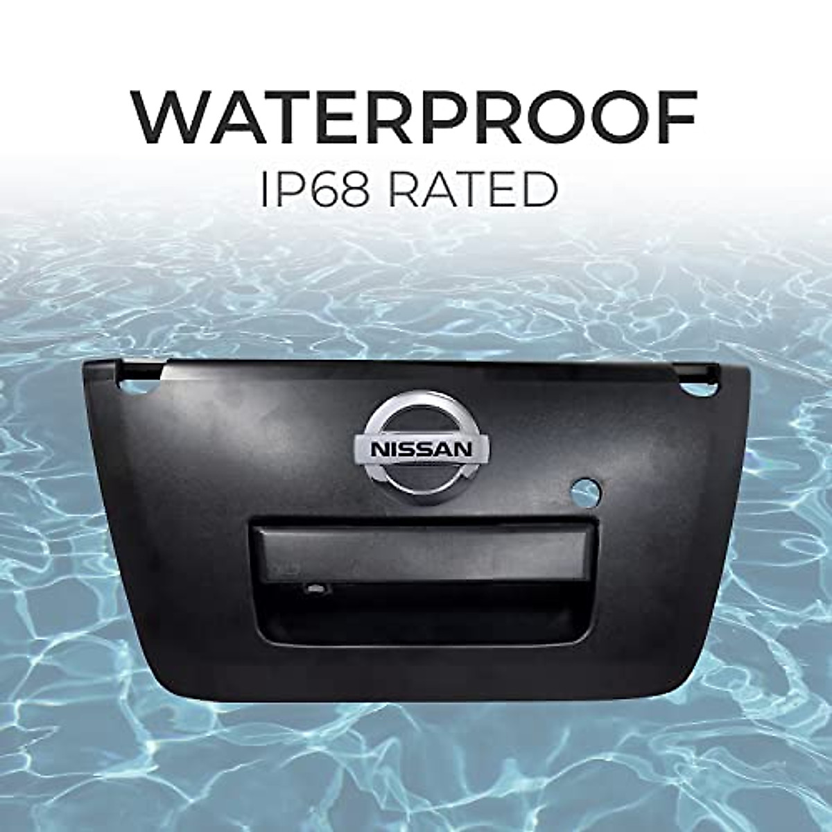 Master Tailgaters Black Tailgate Handle with Backup Camera Replacement for Nissan Frontier (2013-2016) | IP68 Waterproof | HD Camera | Easy to Install