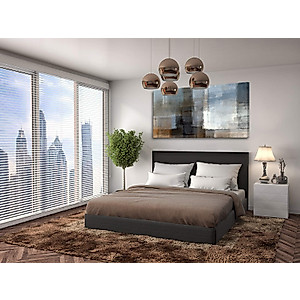 Muolunna A62275 Canvas Prints Abstract Wall Art Print Paintings Grey and Brown Home Decor Stretched and Framed Ready to hang for Living Room Bedroom and Office Home Kitchen Artwork 30x60inch