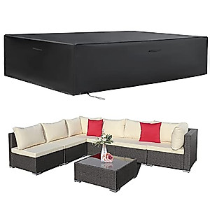 KAWIVAST Patio Furniture Covers Waterproof, Outdoor Furniture Cover, Outdoor Table Covers Waterproof Rectangle, Weatherproof Patio Sectional Cover, Outdoor Furniture Covers for Patio Furniture