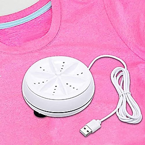 2in1 Mini Washing Machine Portable Rotating Turbine Washer With USB Cable Convenient For Travel Home Business Trip (B) Mini Washers, Turbo Washers, Washing Machines And Accessories, Single.