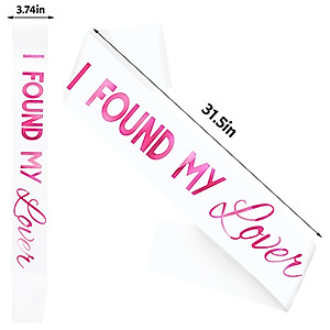 Bride To Be Sash, Bachelorette Sash with Hot Pink Foil, I Found My Lover Sash for Bachelorette Party Decorations, Bridal Shower Accessory Gift, Bridesmaids Favor, Engagement Supplies, Cute Bride Sash