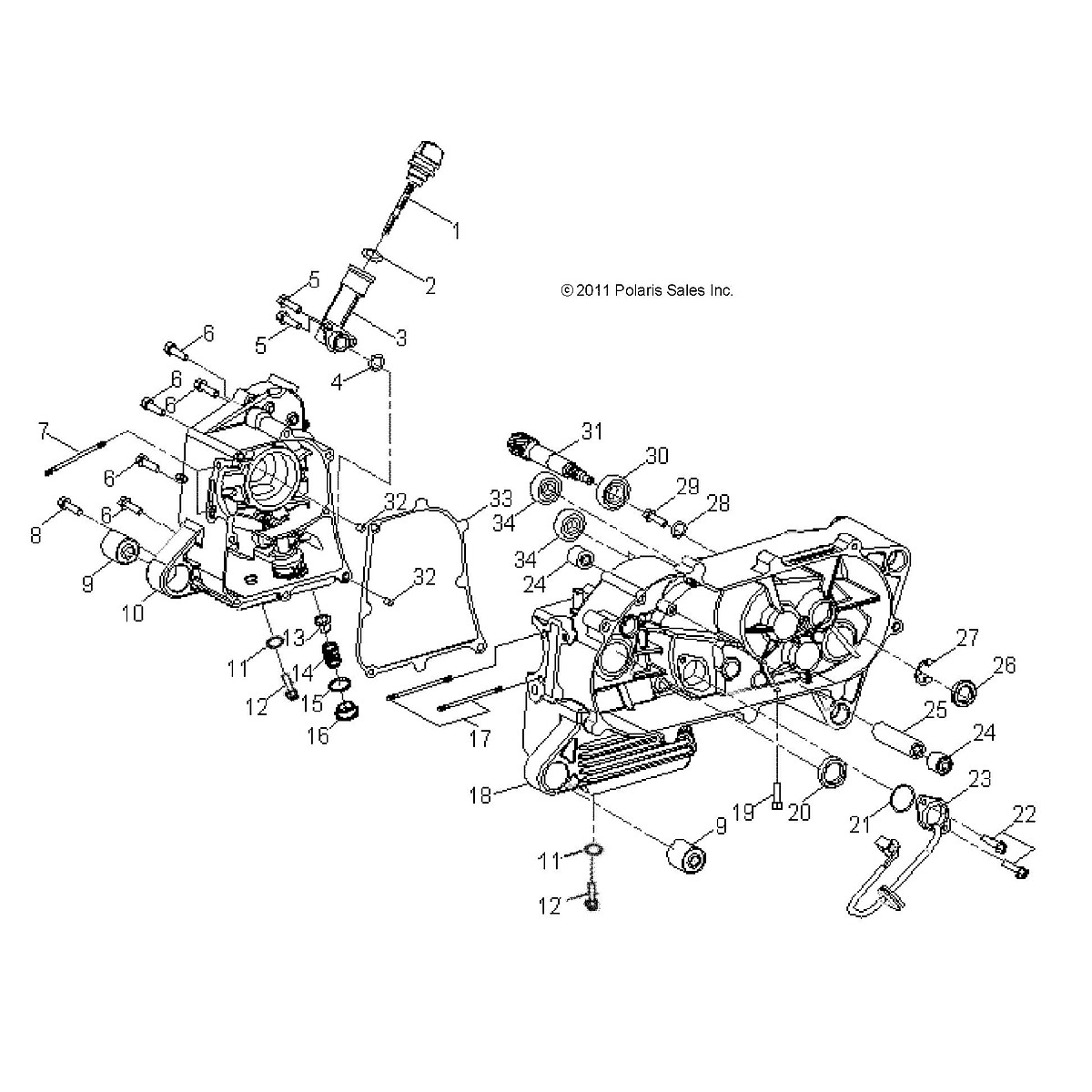 Polaris ATV Gear Position Sensor, Genuine OEM Part 0452128, Qty 1