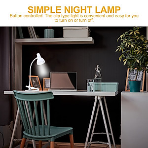 OSALADI Reading Lamp Gooseneck Desk Lamps LED Table Lamp Clip On Desktop Light with USB Charging Port for College Dorm, Home, Office