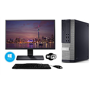 Dell Optiplex 790 SFF Desktop - Intel Core i5 2400 16GB DDR3 RAM, 128GB SSD and Windows 10 Home 64bit - WiFi Ready - New 27 Inch LED Monitor (Renewed)