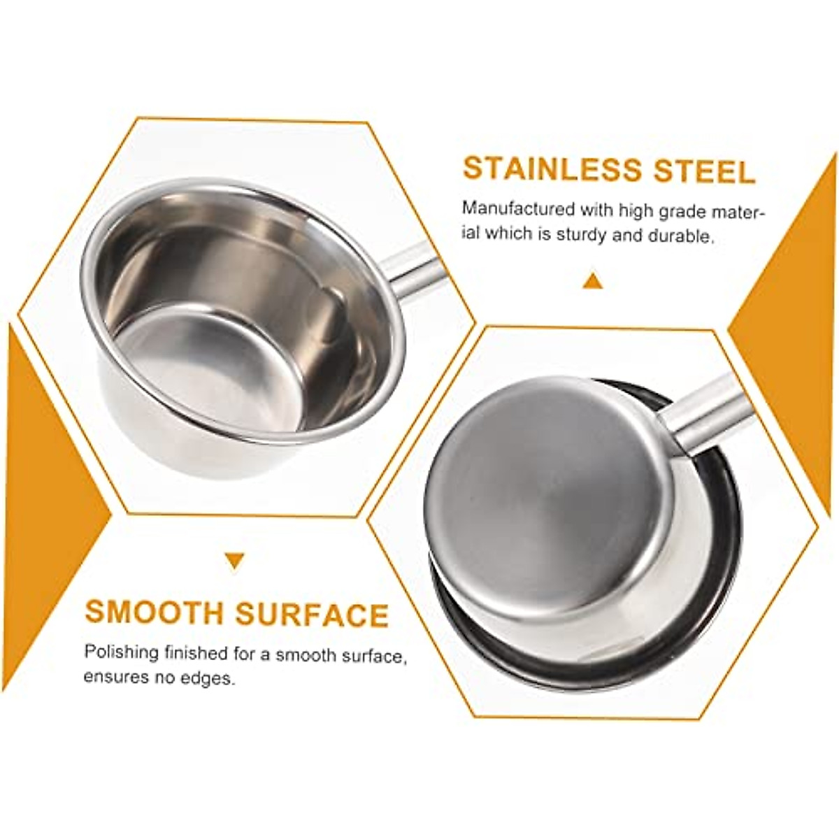 LIFKICH Long Handle Water Spoon Stainless Steel Serving Spoons Portable Bathtub Punch Ladle Wine Dipper Bath Rinse Cup Ladels and Spoons Soup Ladle Soup Scoop Kitchen Ladle Washed Shampoo