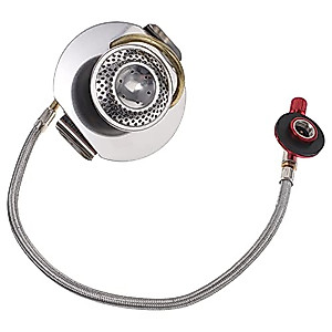 YARNOW 4pcs Case Barbecue Hiking Backing Camp Propane Stainless Bbq Stoves Small Picnic Adjustable Regulator Burner Butane and Portable Back Carry Steel Cooker Patio Hose for Camping