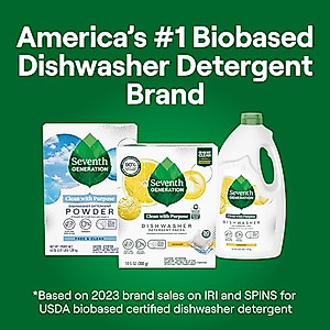 Seventh Generation Dishwasher Detergent Pods, Lemon Scent, Blasts Away Stuck-On Food, 20 Pods