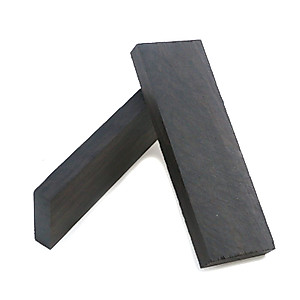 Coshar 2 Pieces Black Ebony Wood Timber Black Ebony Blank Lumber Handle Plate Material for DIY Music Instrument Tools