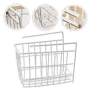 STOBAZA Cabinet Hanging Storage Hanging Baskets Sliding Shelf 1pc Storage Hanging Basket Office Wrought Iron Sink White Wire Rack Cabinet Organizer Storage Sundries Organizer