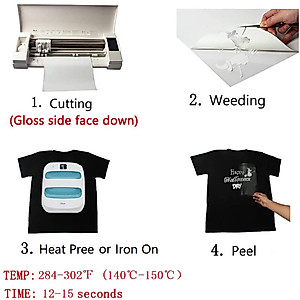 Glow in Dark Puff HTV Heat Transfer Vinyl White, 3D Puff Heat Transfer Vinyl, Neon Green Iron on Vinyl, Color Changing White Flocking Vinyl Heat Transfer 3 Sheets 12”X10”