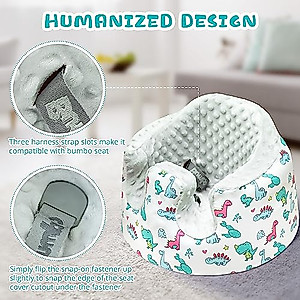 Kinaron Seat Cover, Compatible with Bumbo Seat, Baby Comfortable Seat Cover with Ultra Soft and Breathable, Perfect for Bumbo Seat(Dinosaur)