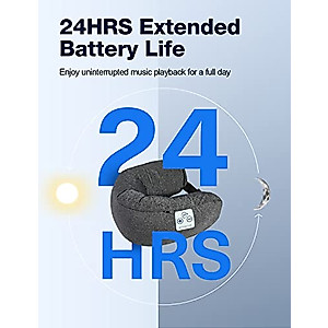 Rythboom 2 in 1 Pillow Speaker, Wireless Bluetooth Speaker with Stereo Sound, Adjustable Neck Pillow for Flight Travel Road Trips, Portable Washable Pillow for Home Office On The Go