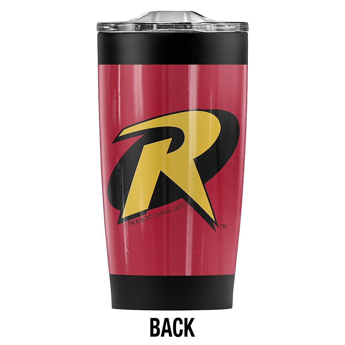 Batman Robin Logo Stainless Steel Tumbler 20 oz Coffee Travel Mug/Cup, Vacuum Insulated & Double Wall with Leakproof Sliding Lid | Great for Hot Drinks and Cold Beverages