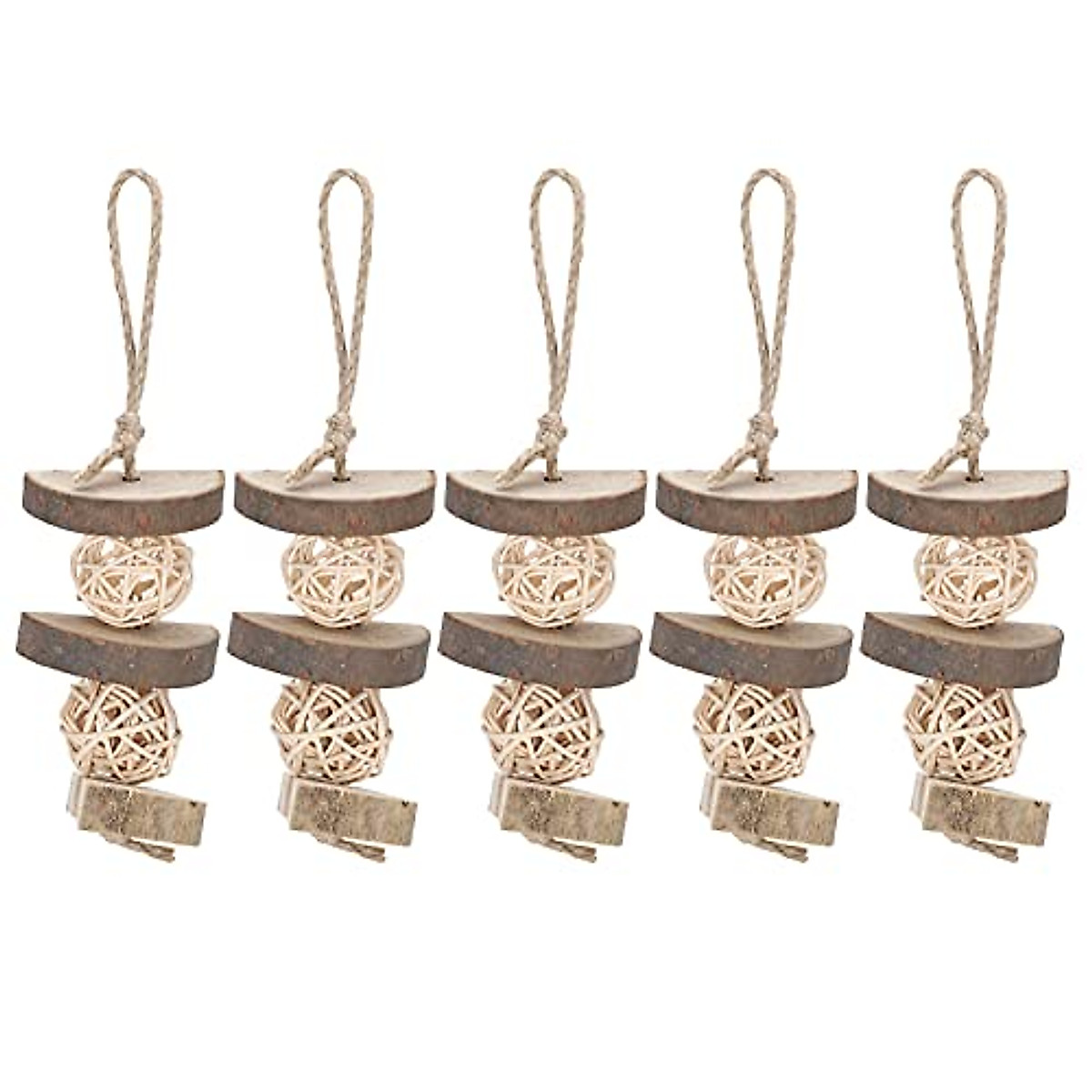 SYH&AQYE 5Pcs Bird Chewing Toys Bird Beak Grinding Stone for Parrots/Hamsters and Other Rodents Cage Hanging Bird Biting String Pet Accessory