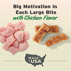 Pet Botanics High Protein Jerky Bites Training Rewards, Low Calorie Dog Treats Made in The USA, Chicken Recipe 12 Oz.