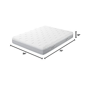 Mellow 10 Inch OLAF Gel Memory Foam Mattress with Cooling Fabric, Made in USA, CertiPUR-US Certified Foams, OEKO-TEX Certified Eco Cover, Quilted Comfort Top, Full