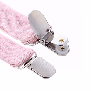 Zkptops 4pcs Winter Elastic Mitten Clips Beanie Caps Hat Clips for Kids Toddlers Babies Adults Children Women Strong Stainless Steel Gloves Clips Bulk for School, Snow and Cold Winter Days, Pink