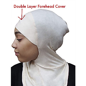 Ninja Cotton Jersey Inner Neck Under Scarf for Hijabs White