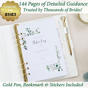 PERSONALIZED Wedding Planner Book and Organizer for The Bride Ð Faux Leather 'Future Mrs' Wedding Binder I Wedding Planning Book Checklist I Includes Pen, Bookmark & Stickers I Perfect Engagement Gift