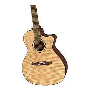 Fender FA-345CE Auditorium Cutaway Acoustic Guitar, with 2-Year Warranty, Natural