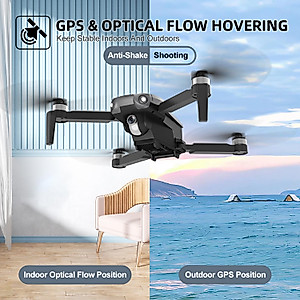 LMRC LM12 Drones with Camera for Adults 4k, GPS Auto Return, 40 Mins Flight, 5G Live Transmission, Foldable FPV Drones with Brushless Motor, Beginner Mode, Follow Me, Circle Fly, Waypoint, 2 Batteries