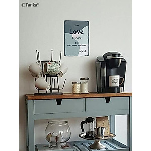 Just Love Everyone I'll Sort Them Out Later God 8X12 Inch Retro Look Tin Decoration Painting Sign for Home Kitchen Bathroom Farm Garden Garage Inspirational Quotes Wall Decor