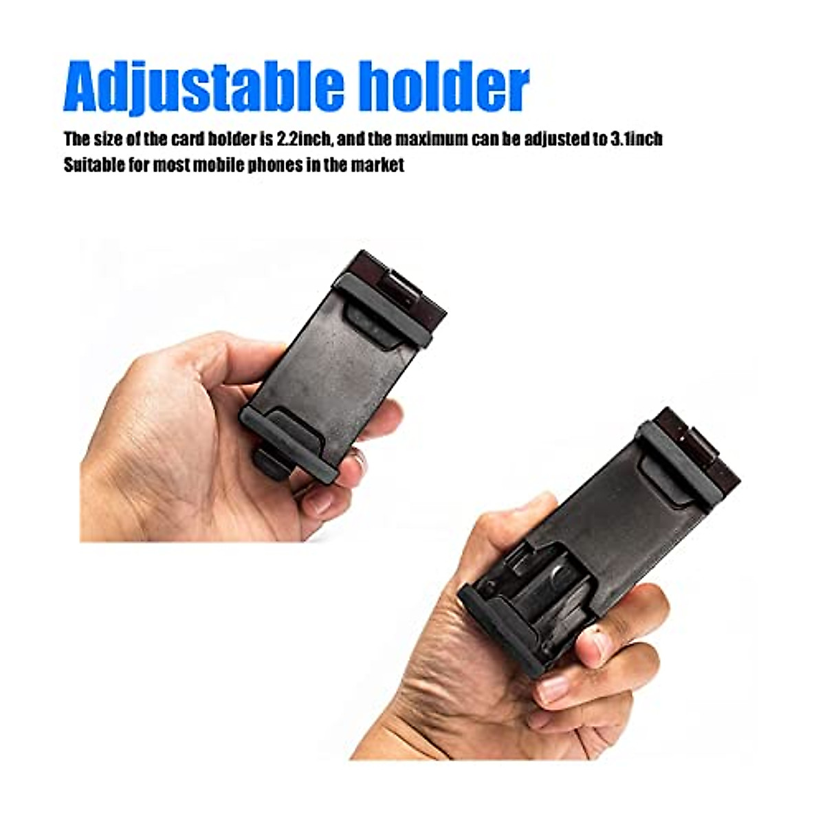 yonwait 1 Pack Car Steering Wheel Phone Mount, Fixed Clip Buckle Retractable Phone Holder, Silicone Cell Phone Navigation Bracket, Suitable for All Vehicles Cellphone Devices (Black)