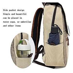 XUESUO Anime Backpack, Laptop Bags, Canvas Large-Capacity Travel Bags, Beige, One Size