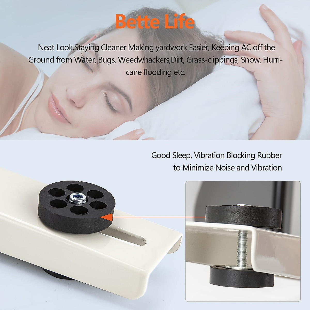 WeCooper Outdoor Split Air Conditioner Mount Bracket for 7000-18000BTU, Heavy-Duty Foldable Wall Mounting AC Bracket for Universal Ductless Mini Split Condensers Support up to 400LB