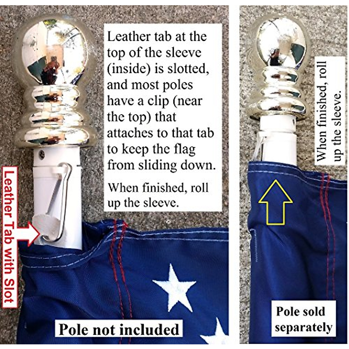 US Flag Factory - 3x5 FT American Flag (Pole Sleeve) (Embroidered Stars, Sewn Stripes) Outdoor SolarMax Nylon Flag - 100% Made in America (3x5 FT)