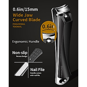 EBEWANLI Toenail Clippers for Thick Nails, 17mm Wide Jaw Opening Extra Large Toenail Clippers for Seniors Thick Toenails or Tough Fingernail, Heavy Duty Thick Toenail Clippers for Men, Women, Adult